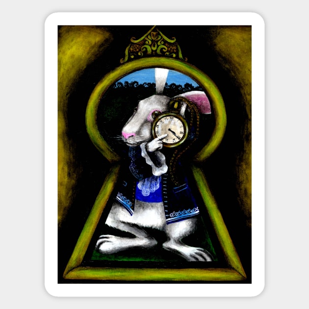 Alice in Wonderland White Rabbit - White Rabbit - Sticker | TeePublic