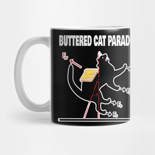 Buttered Cat Paradox Math Physics Cat - Mathematics - Mug | TeePublic