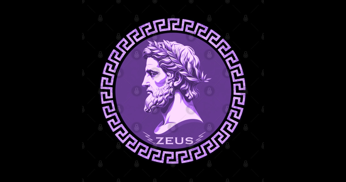 Zeus god Greek mythology Zeus - Zeus Zeus God - Sticker | TeePublic