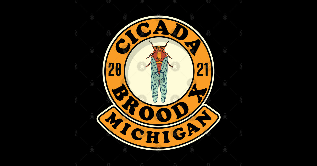 Cicada 2021 Brood X Michigan MI - Cicada - Sticker | TeePublic