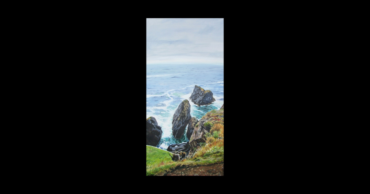 Cornish Coastline - Cornwall - Sticker | TeePublic
