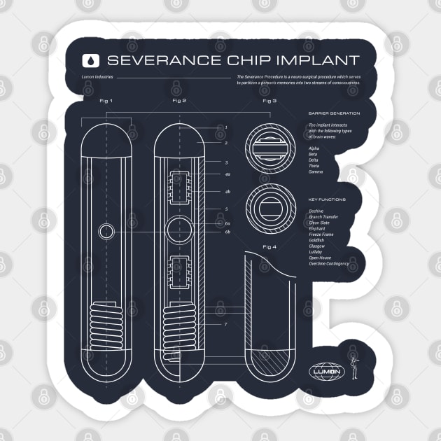 Severance Chip Implant Schematics - Severance - Sticker | TeePublic