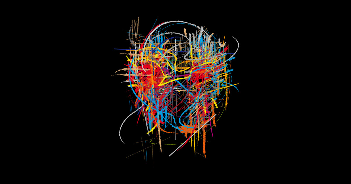 trash - abstract face - Art - Sticker | TeePublic