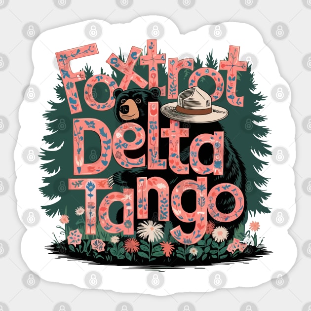 foxtrot delta tango - Foxtrot Delta Tango - Sticker | TeePublic