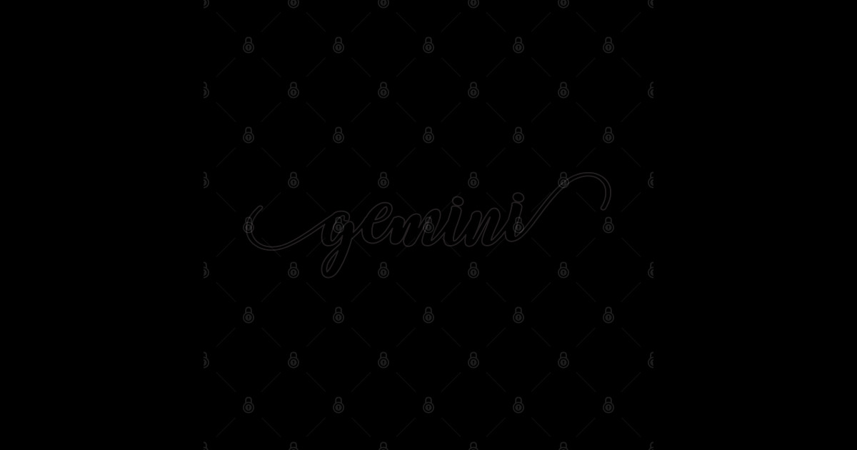 Gemini Zodiac Script Sticker - Gemini - Sticker | TeePublic