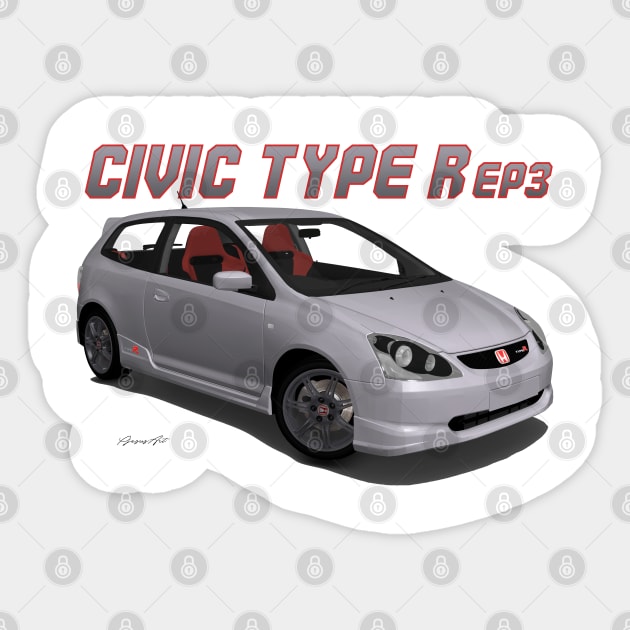 Honda Civic Type R - Civic - Sticker | TeePublic
