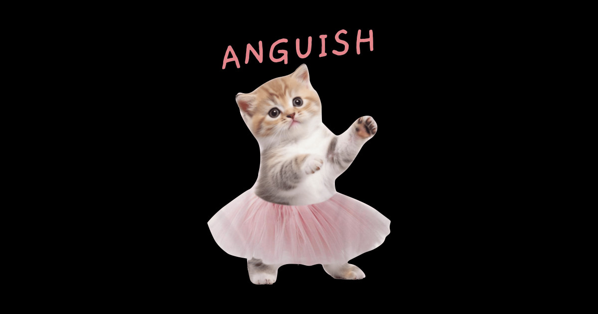 Anguish Cat Funny Meme - Anguish Cat - Sticker | TeePublic