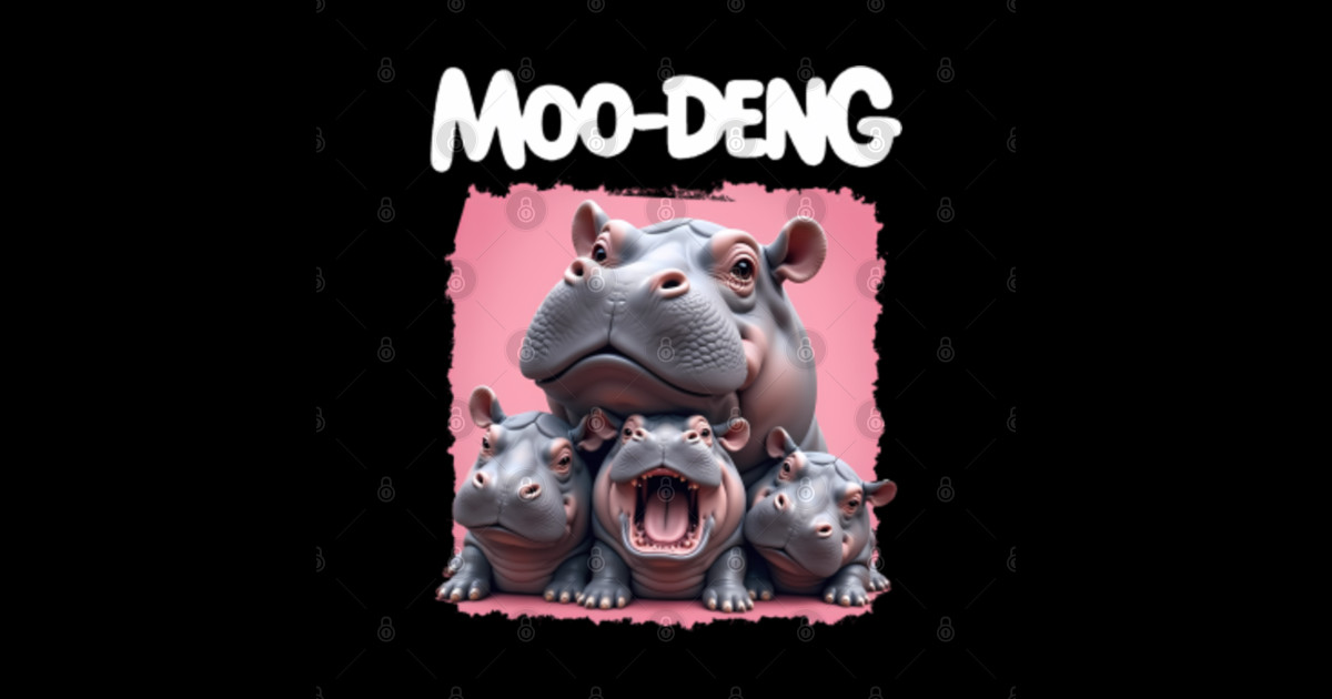 moo-deng - Moo Deng - Sticker | TeePublic
