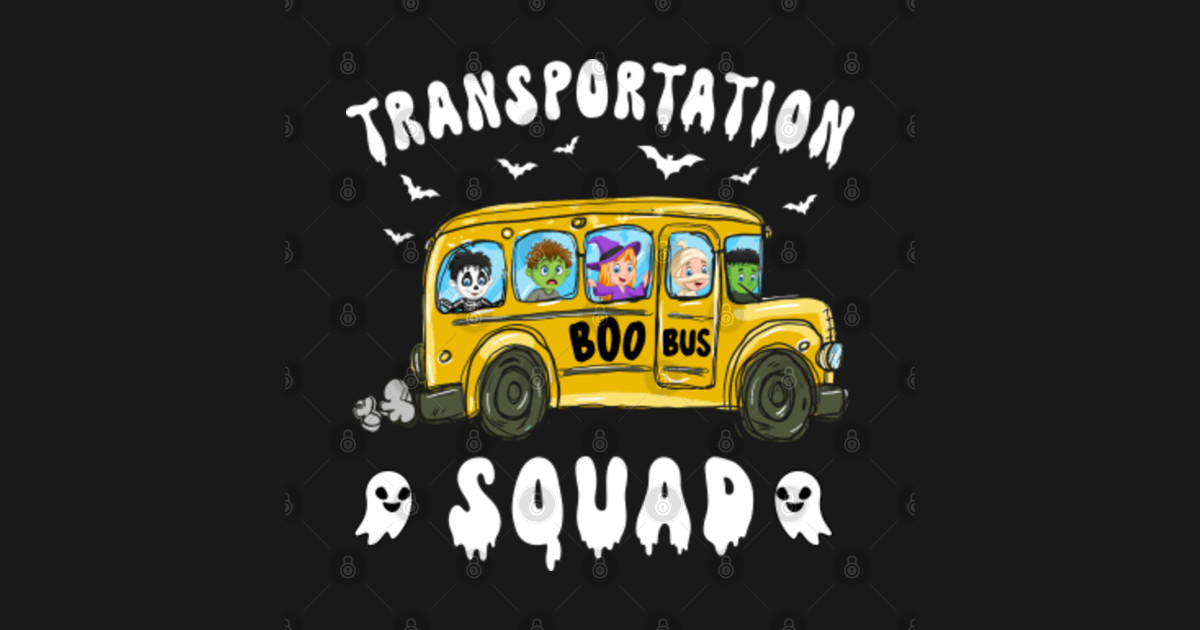 Transportation Squad Spooky School Bus Halloween - School Bus Driver ...