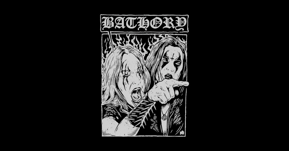 Bathory Flames Of The Unholy Black Metal Art - Bathory - Sticker ...