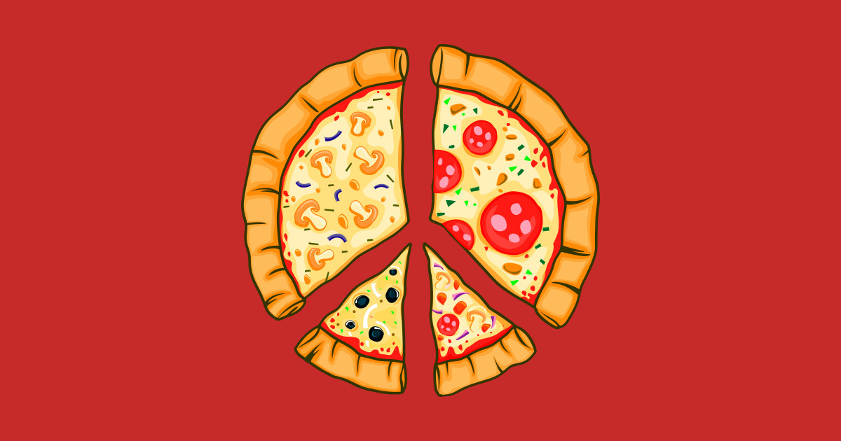 Peace A Pizza - Pizza - T-Shirt | TeePublic