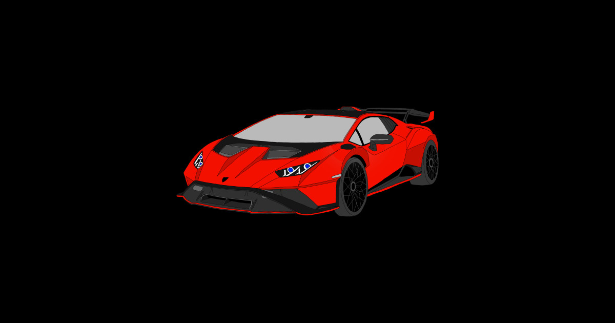 Lamborghini Huracan STO Selfmade car RED - Lamborghini - Sticker ...