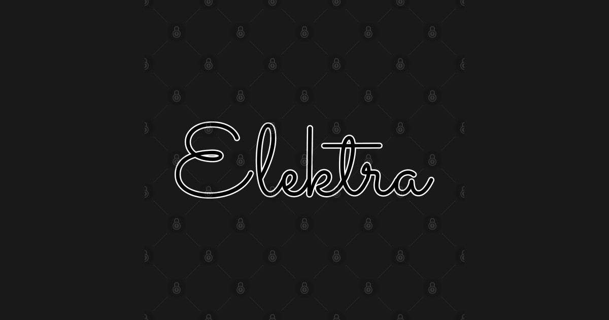 Writing Elektra Name Label - Writing Elektra Name Label - T-Shirt ...