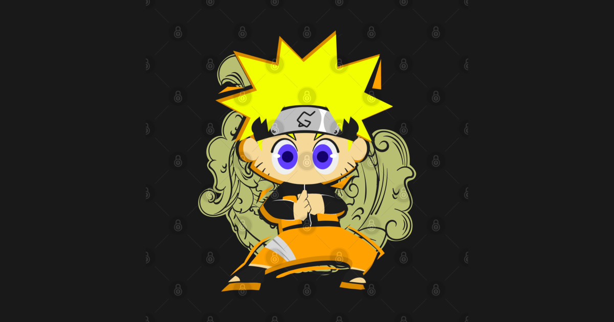 Naruto with a chibi style - Anime And Manga - T-Shirt | TeePublic