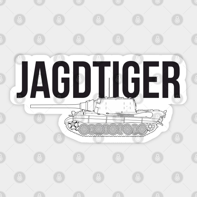 The Formidable Jagdtiger Tank Destroyer - Ww2 Tanks - Sticker | TeePublic
