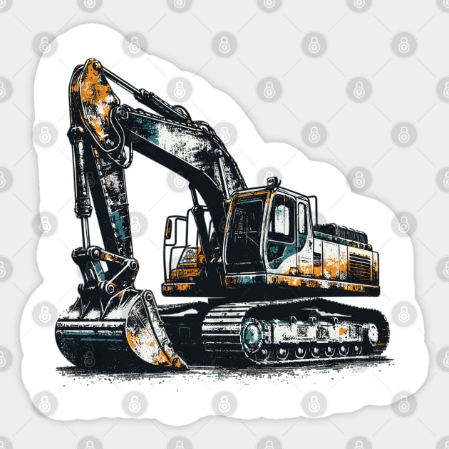Excavator - Excavator - Sticker | TeePublic