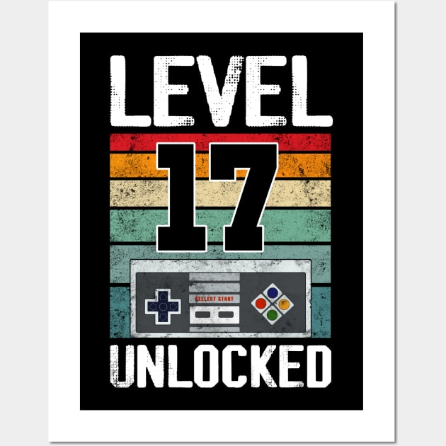 Level 17 Unlocked 17 Year Old Gamers 17th Birthday Gaming - Level ...