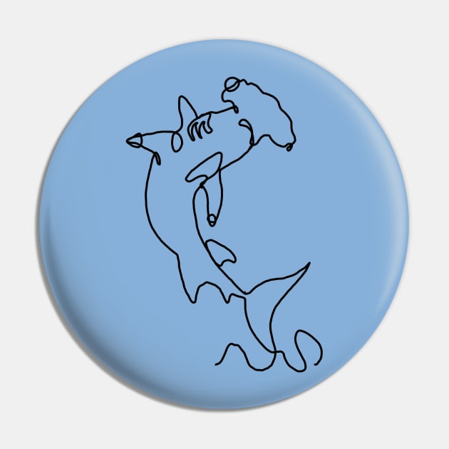 hammerhead shark one line art - Hammerhead Shark - Pin | TeePublic