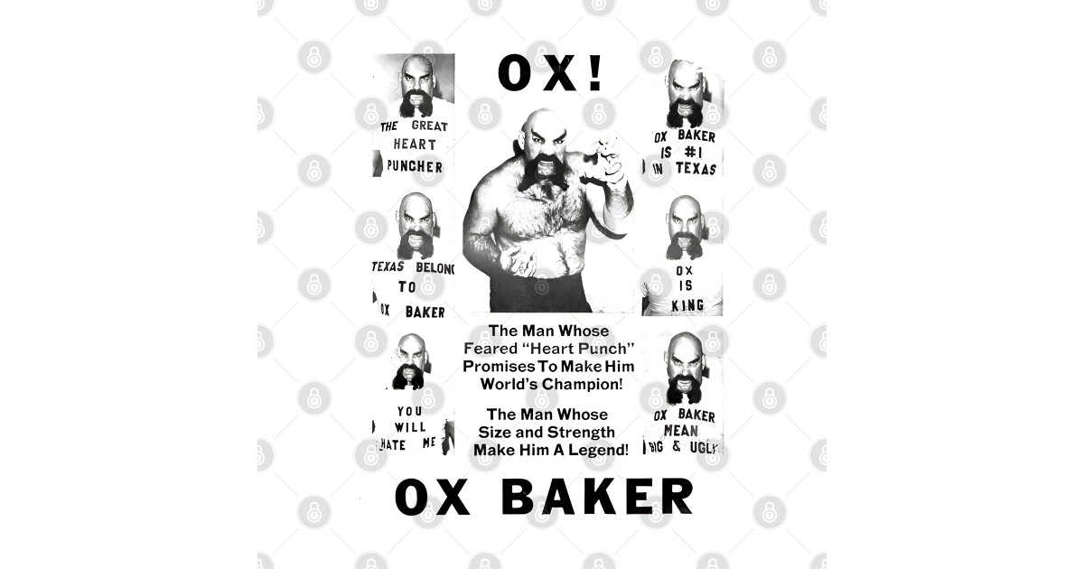 Ox Baker - Professional Wrestling - T-Shirt | TeePublic