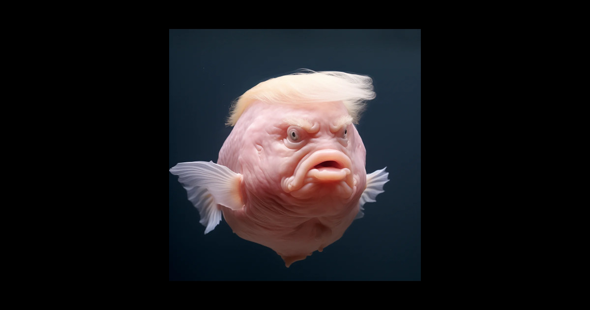Blob Fish Trump Meme - Trump - Sticker | TeePublic