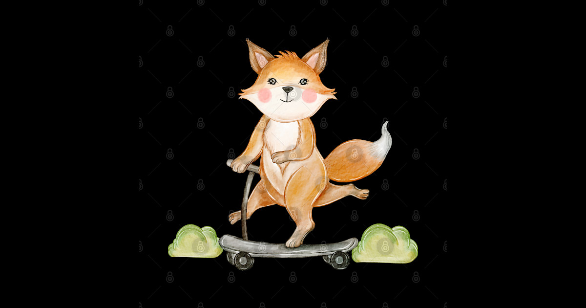 Fox Triple Legs Scooter - Fox Triple Legs Scooter - Sticker | TeePublic