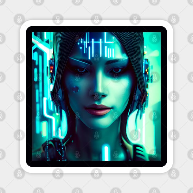 Cyberpunk Hotties (23) - Beautiful Sci fi Women - Cyberpunk - Magnet ...