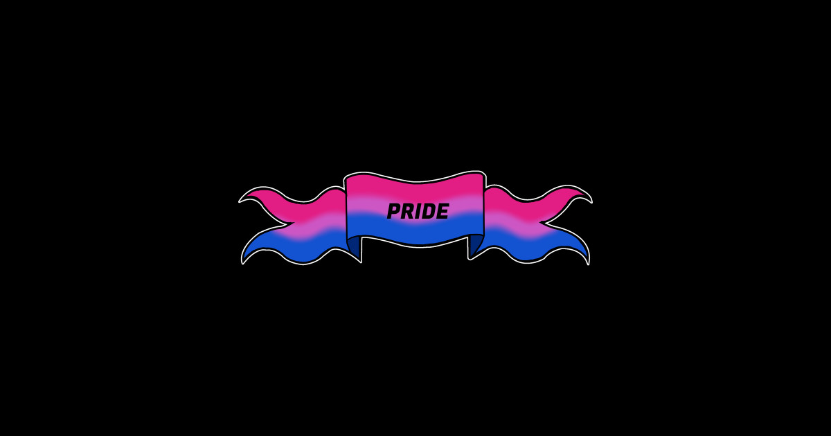 bisexual pride banner - Bisexual - Sticker | TeePublic