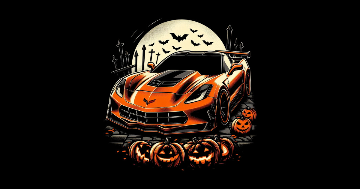 Chevrolet Corvette C7 ZR1 Halloween - Corvette Zr1 - Sticker | TeePublic
