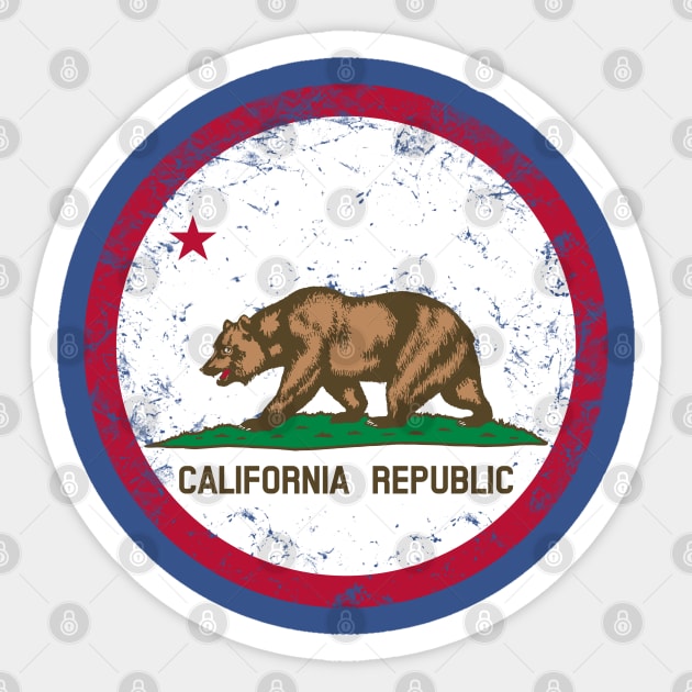 Vintage California Republic Flag - California - Sticker | TeePublic