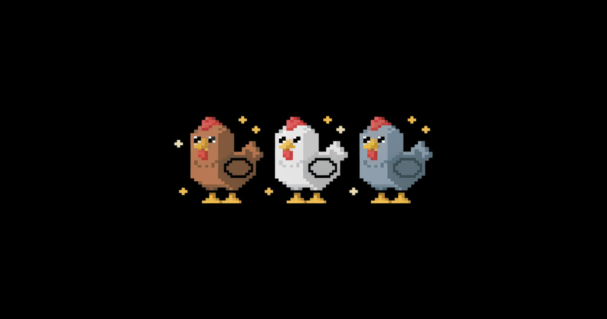 Pixel Chicken Game Meme Farmer Gamer - Pixel Chicken Game Meme Farmer ...