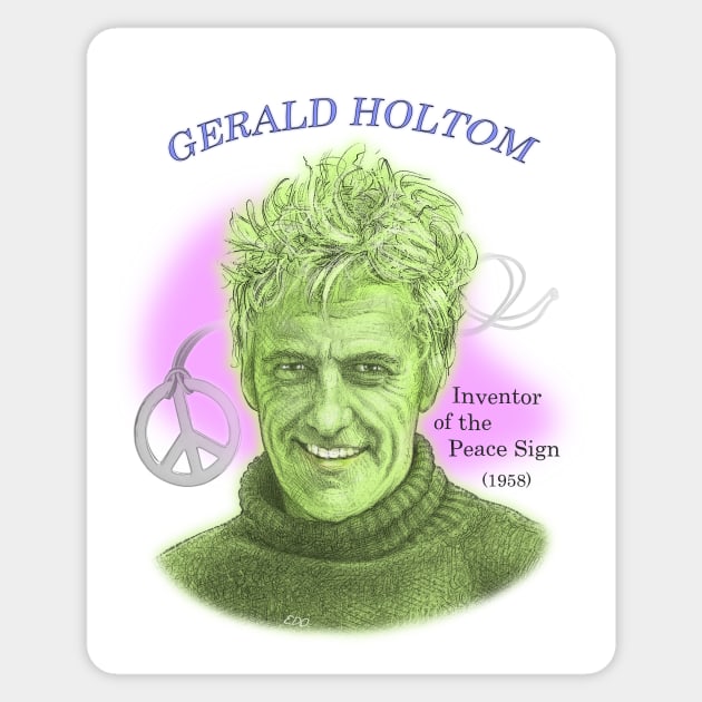 Gerald Holtom, Inventor of the Peace Sign - Eedeeo - Sticker | TeePublic