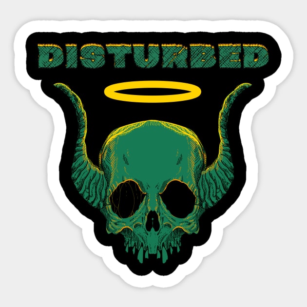 Disturbed angel skull - Disturbed - Sticker | TeePublic