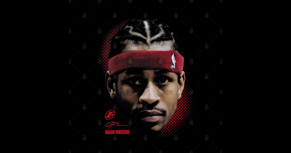 Allen Iverson Big Face Signature - Allen Iverson - Sticker | TeePublic