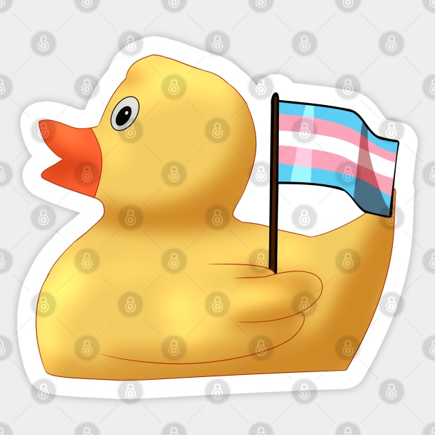 Transgender Rubber Duck - Transgender Flag - Sticker | TeePublic