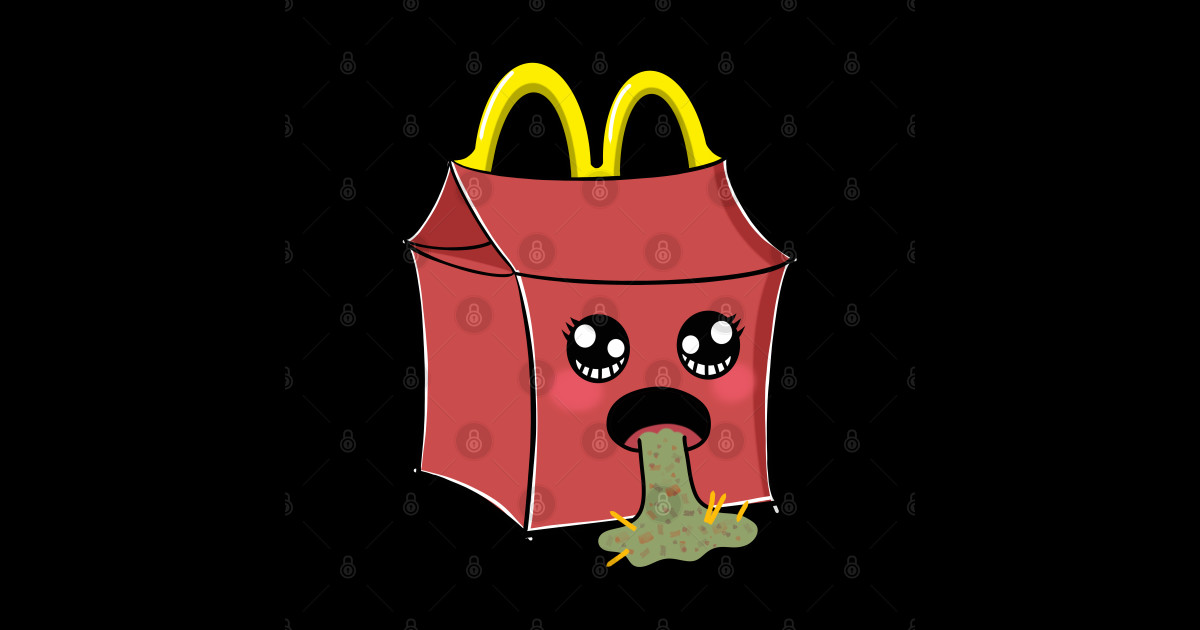 Happy meal puke - Kids Meal - Sticker | TeePublic