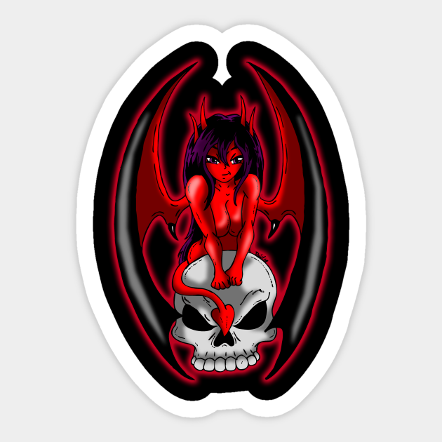 Devil Girl - Devil Girl - Sticker | TeePublic
