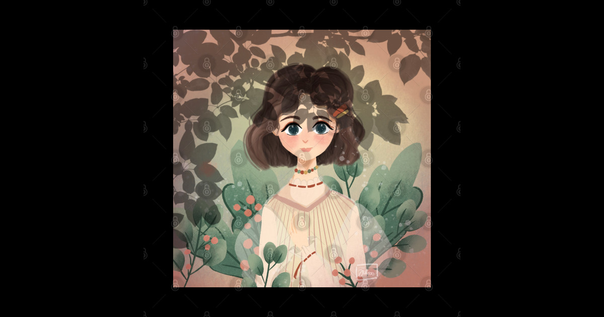 short hair girl - Wavy Short Hair Girl - Sticker | TeePublic