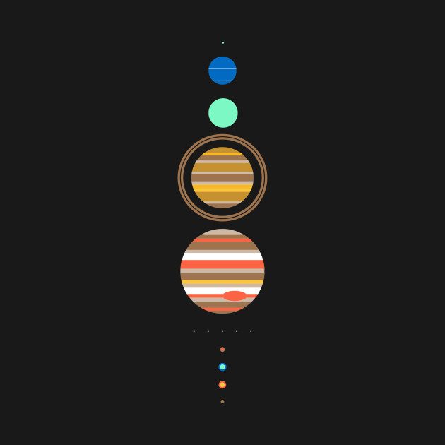 Minimal Solar System - Solar System - Tapestry | TeePublic