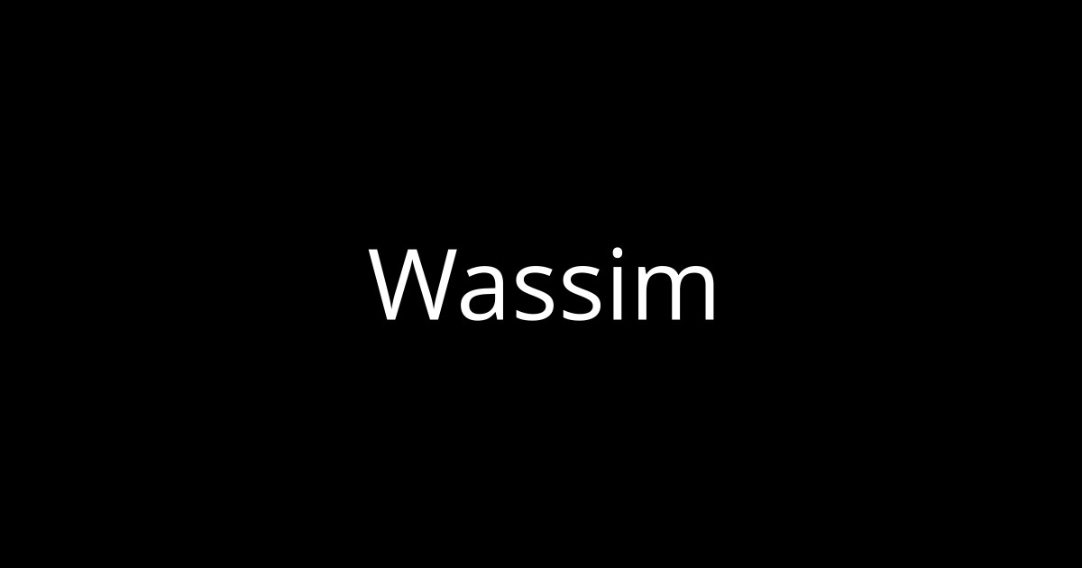 Name Wassim Open Sans Font White - Wassim - Posters and Art Prints ...