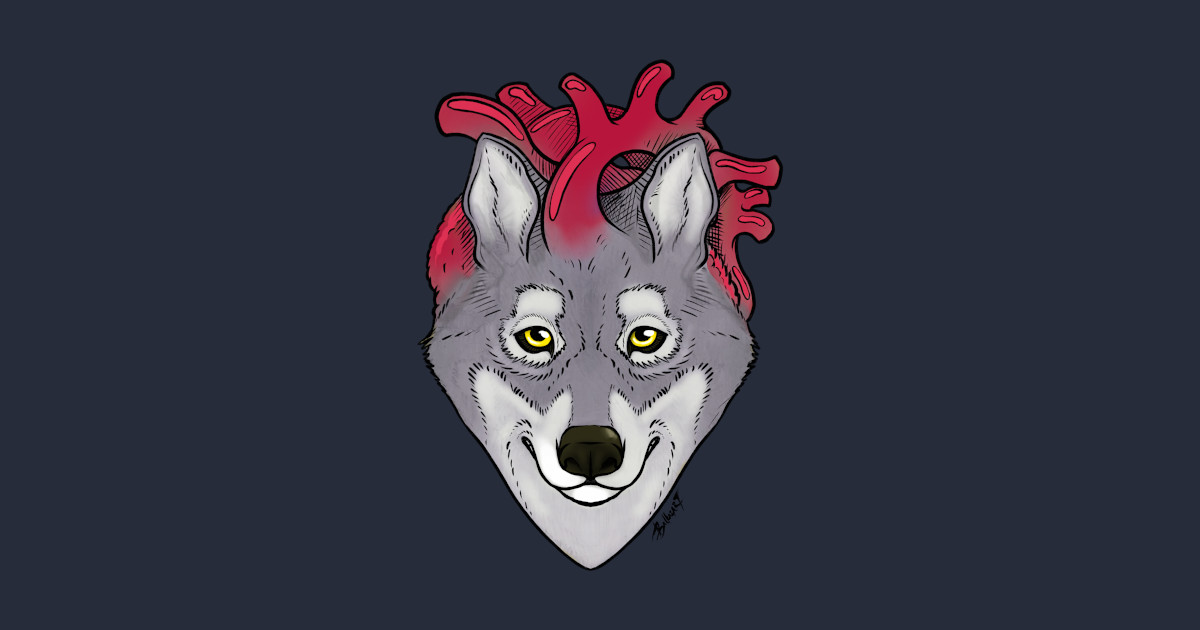 Heart of the Wolf Nature and Anatomy Art - Wolf Heart - T-Shirt | TeePublic