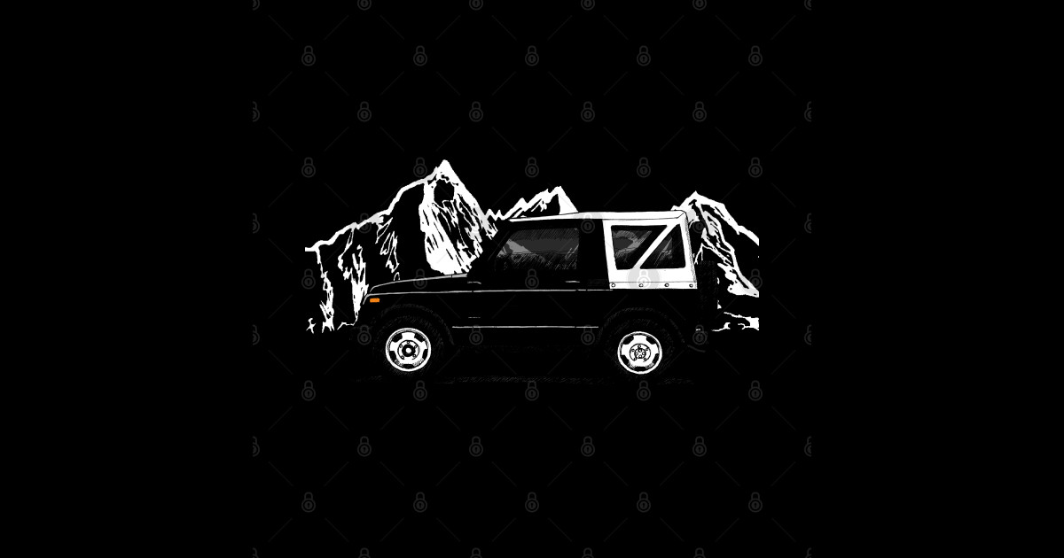 My drawing of the classic Japanese 4x4 off-road - Suzuki Sj - Posters ...