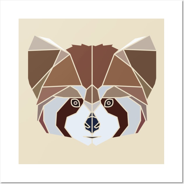 Red Panda Geometry Pattern - Geometry Animals Design - Posters and Art ...