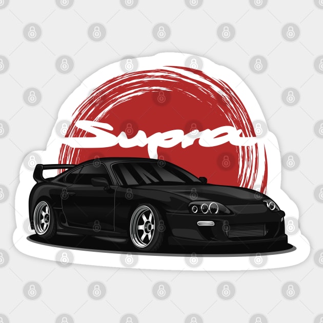 Supra MK-4 (Black) - Supra 2jz - Sticker | TeePublic