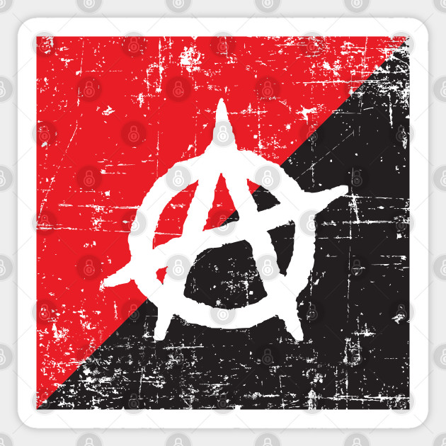 ANTIFA - anti fascist anarchist black red flag - Antifa - Sticker ...