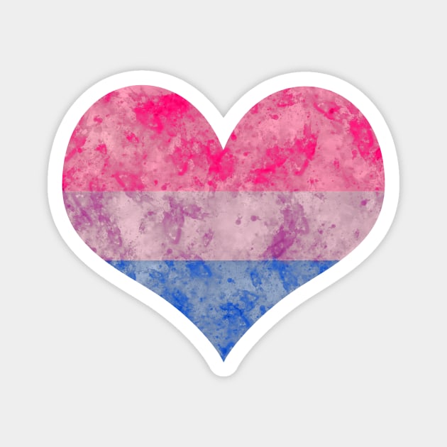 Bi Pride Heart - Watercolor - Bisexual - Magnet | TeePublic