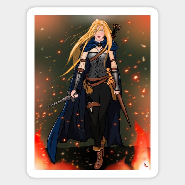 The Adarlan's Assassin became the Fire Heir - Hear Or Fire - Sticker ...