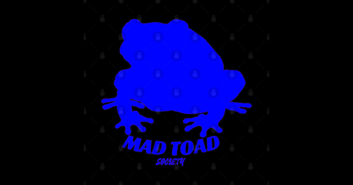 Mad Toad Society - Toad Vibes Blue - Mad Toad Society - Sticker | TeePublic