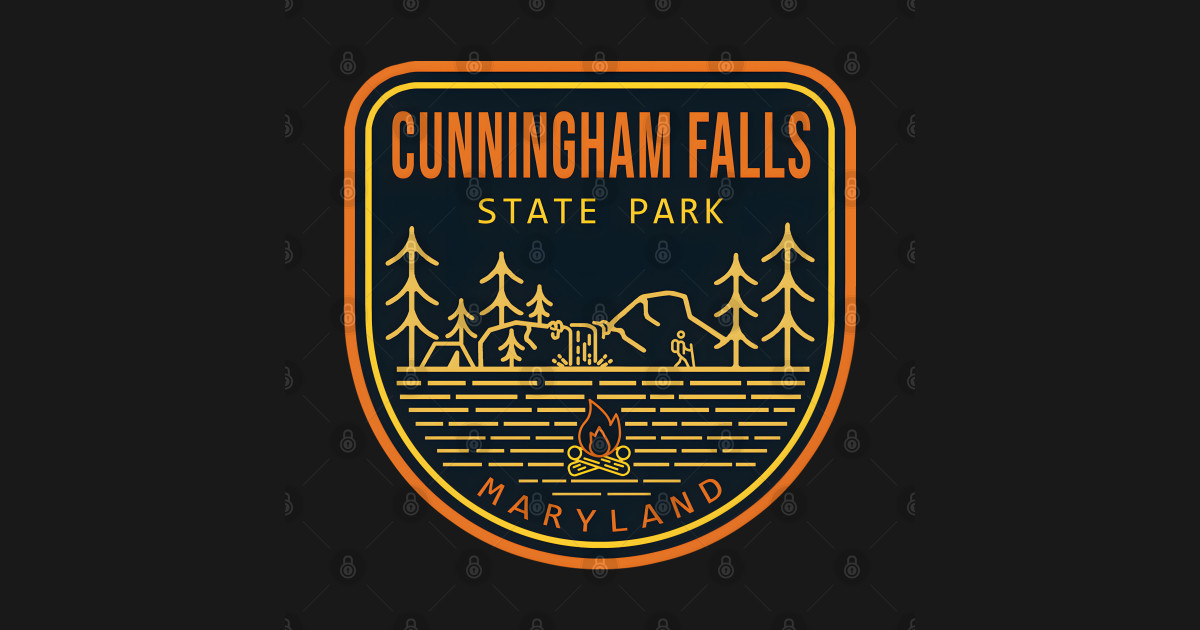 Cunningham Falls State Park Shield - Cunningham Falls - T-Shirt | TeePublic