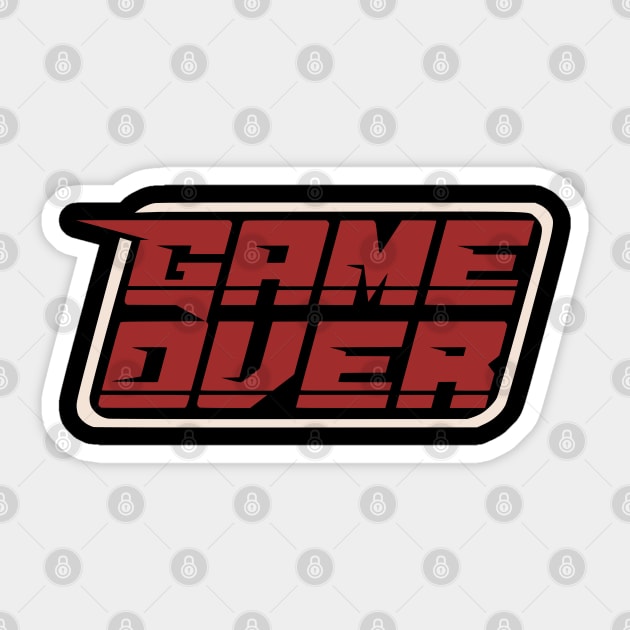 Game over vintage 80s eighties retro video game - Gamer - Sticker ...
