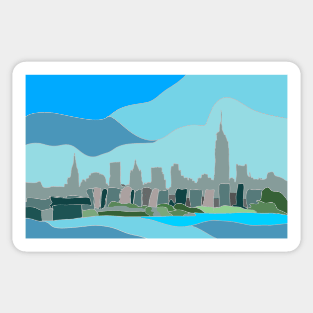 Digital Art - Manhattan Skyline, New York, USA - Manhattan Skyline New ...